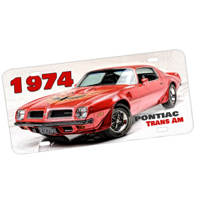 1974 Pontiac Firebird Trans Am Muscle Car Aluminum License Plate - Four ...