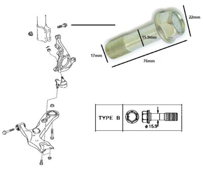 FOR TOYOTA ESTIMA FRONT SHOCK HUB CARRIER STEERING KNUCKLE FLANGE BOLT ...