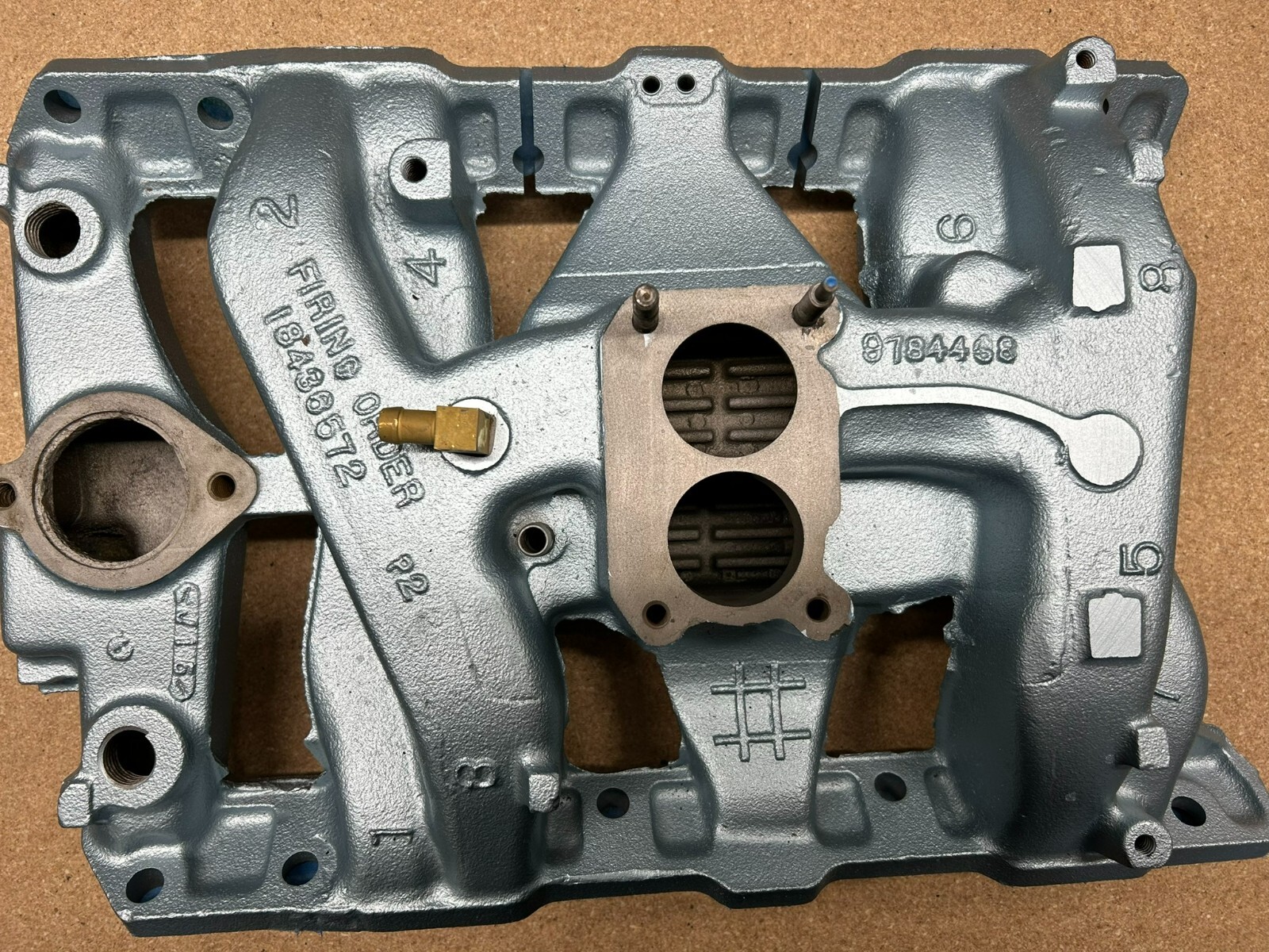 1966-1967 Pontiac 326 400 2BL OEM Intake Manifold | Genuine OEM | Blue ...