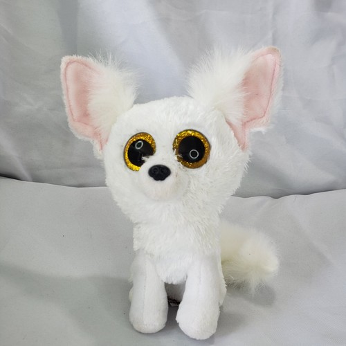 TY Beanie Boos Fennec Fox Plush White Stuffed Toy Yellow Eye Phoenix 6 ...