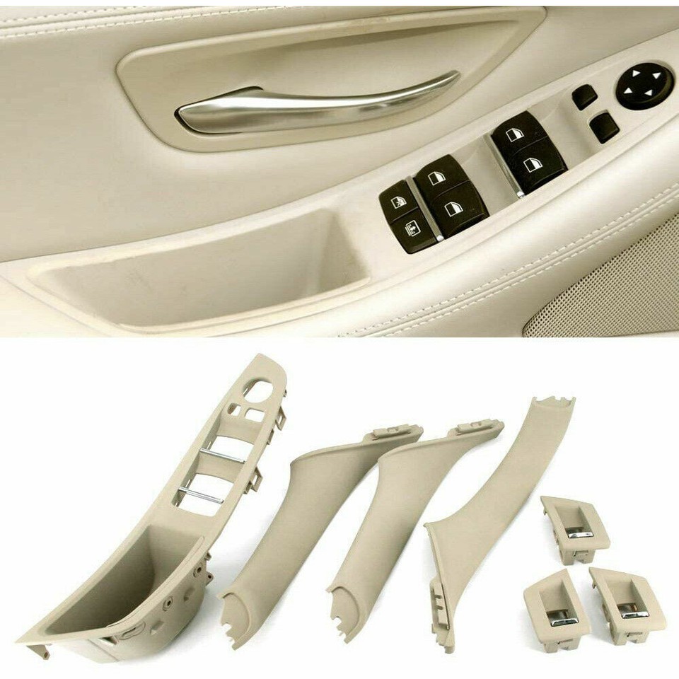 7x Cream Inner Door Panel Handle For 10-16 BMW 5-Series F10 F11 F18 ...