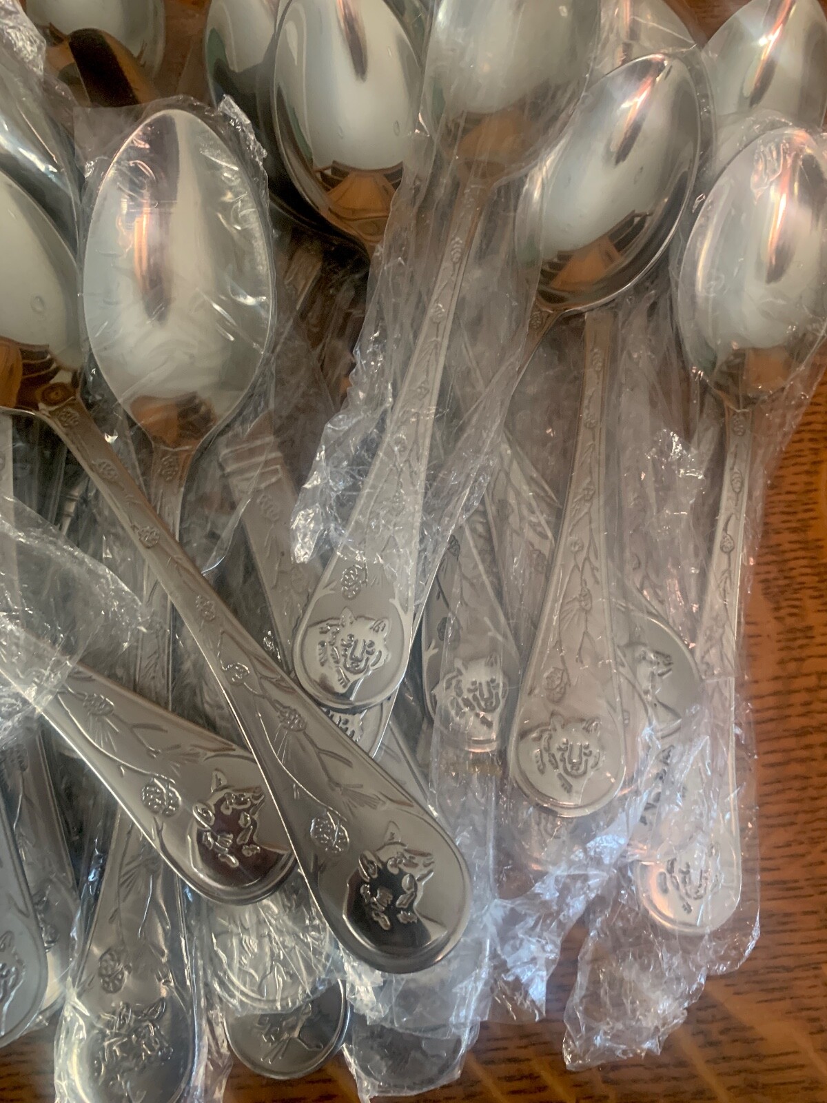 RIVERS EDGE Outdoors Deer Moose Wolf Bear Pinecone Flatware Silverware ...