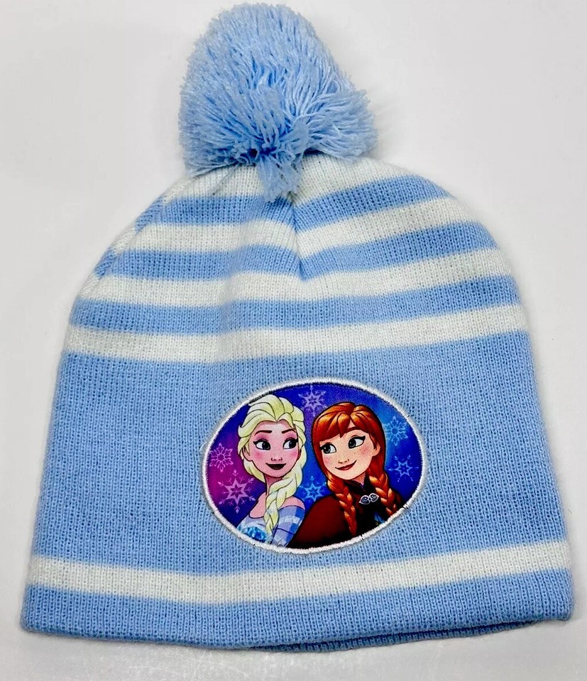 Disney Frozen Movie Elsa Blue Beanie Hat Cap Knit Winter Ski Costume ...