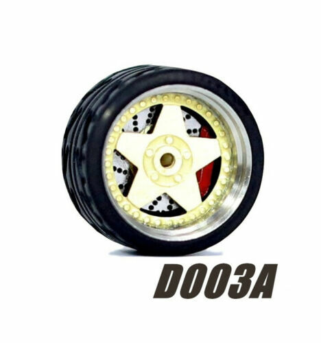 1/64 Scale Alloy Wheels with Disc Brakes - D002-D028 - Diecast Rubber ...