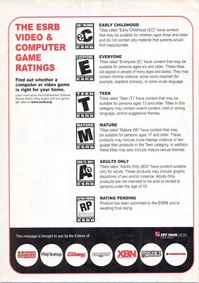 2003 Official ESRB Video & Computer Game Ratings - Right For Your Home ...