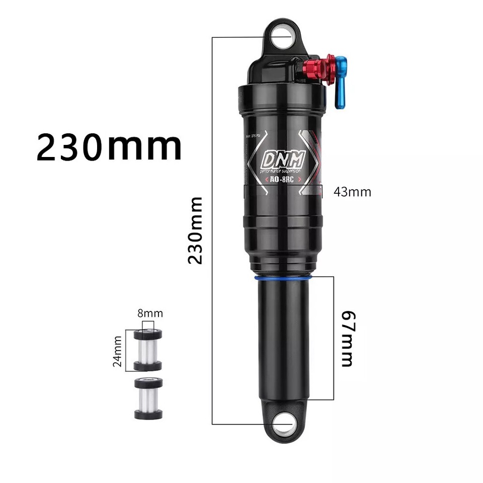 DNM E-Bike Air Shock Suspension MTB Bicycle Rear Shock 165-230mm 3-Step ...