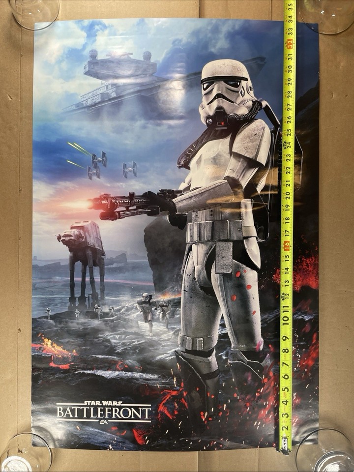 rare release Star Wars Battlefront 2-sided Poster EA Lucasfilm DICE ...