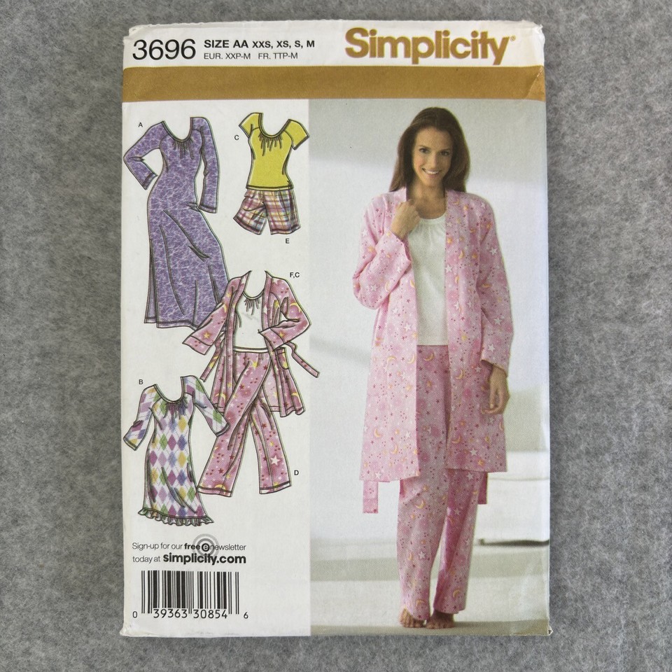 Sewing Patterns 1970s- 2000s Sleepwear PJs Robes Kids Adults *U Pick ...
