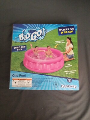 H2O GO Space Ship Inflatable Blow Up Kids Swimming Pool PINK New In Box ...