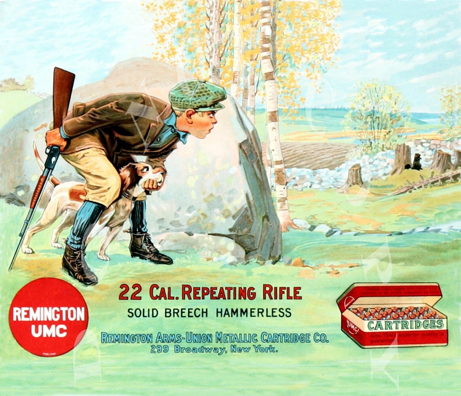 ANTIQUE REPRO ADVERTISING 8X10 PHOTO PRINT REMINGTON UMC BOY 22 ...