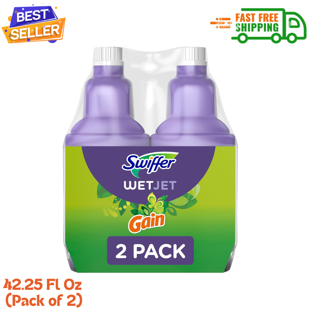 Swiffer WetJet Multi-Purpose and Hardwood Liquid Floor Cleaner Solution ...