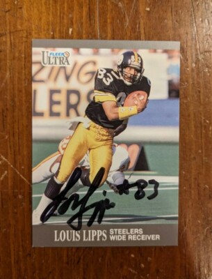 Louis Lipps Signed Autographed 1991 Fleer Ultra NFL Card Authentic ...