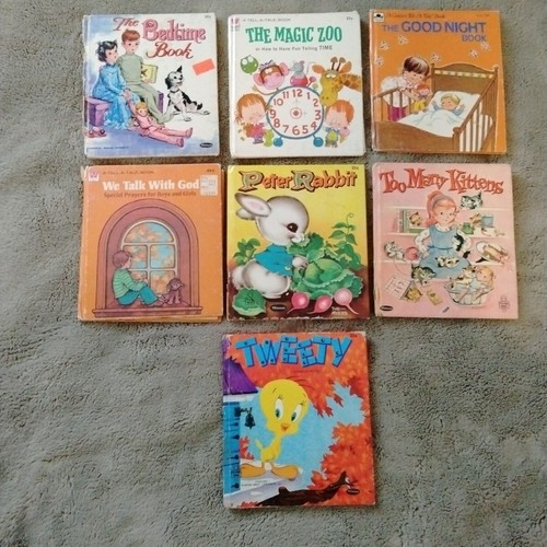 Whitman tell a tale books Lot Of 7 Tweety Peter Rabbit Too Many Kittens ...