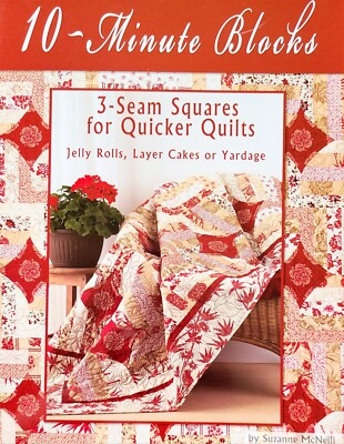 Quilting Pattern Book 10 Minute Blocks using jellyrolls layer cakes yardage | eBay