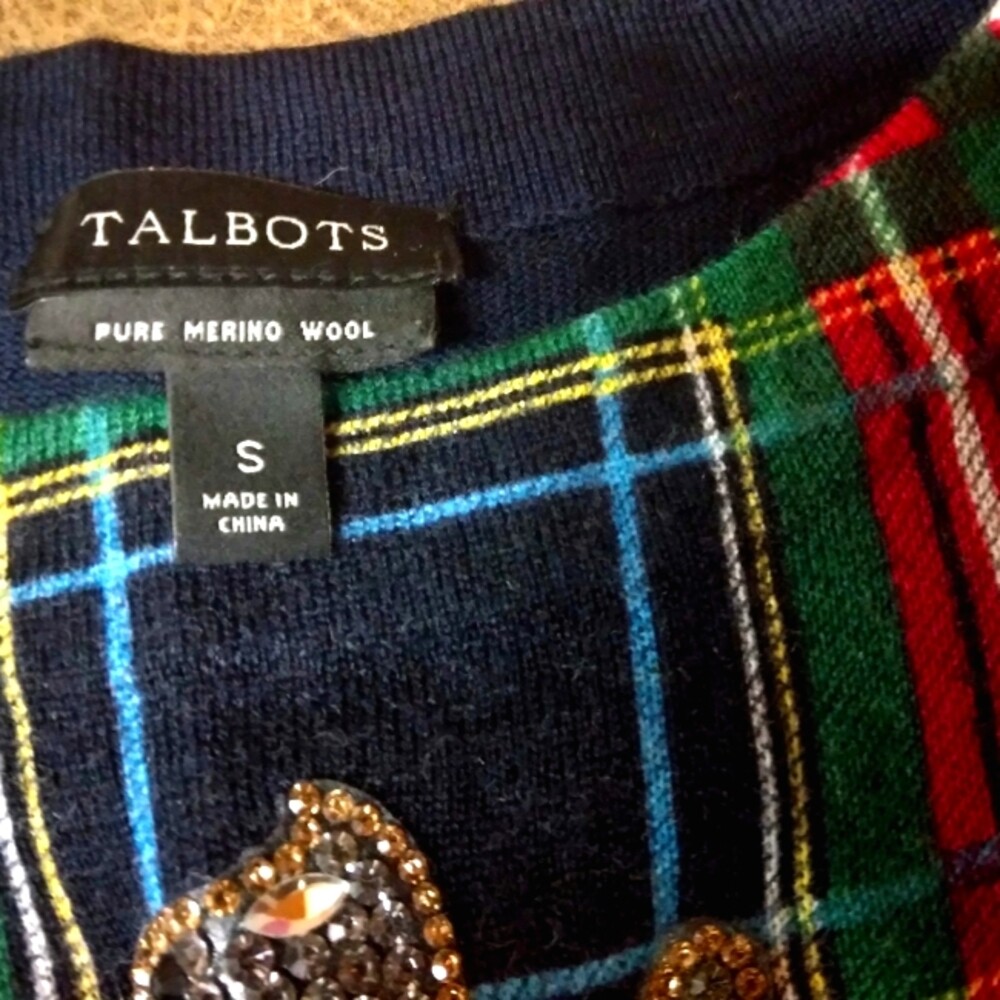 TALBOTS MERINO WOOL CLASSIC TARTAN PLAID SCOTTISH TER… - Gem