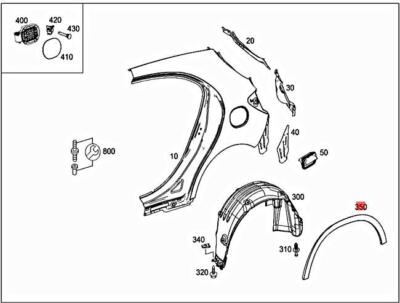 Genuine MERCEDES BBDC X156 Cover bumper area 1568851200 | eBay