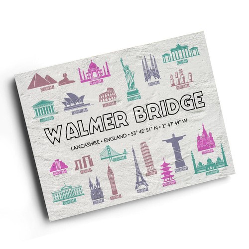 A3 PRINT - Walmer Bridge, Lancashire, England - World Landmarks | eBay