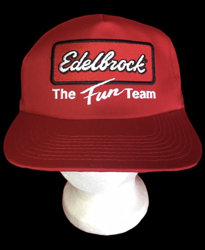 NOS Sports Specialties Red Edelbrock Trucker Baseball Hat Cap OSFA New ...