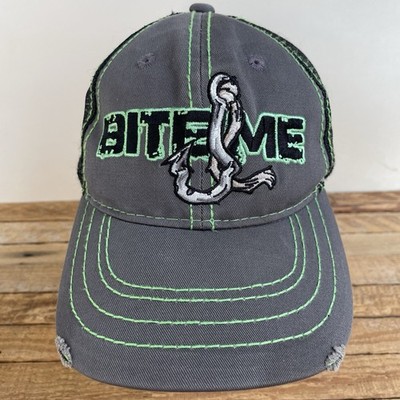 Bass Pro Shops Gone Fishing BITE ME Hat Cap Mesh Back Adjustable (Read) | eBay