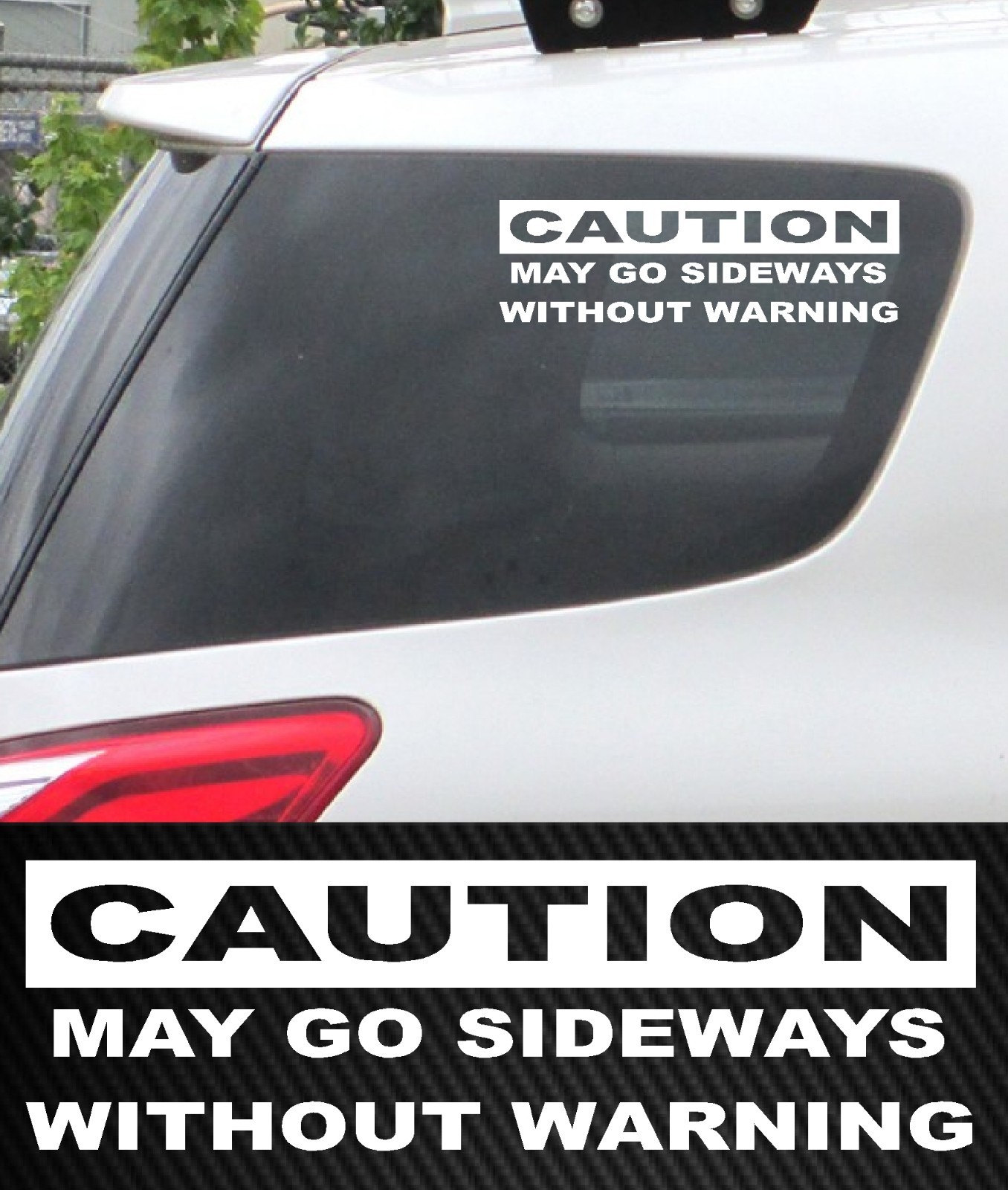 Funny 4x4 Car 4x4 SIDE WINDOW Sticker Decal MAY GO SIDEWAYS WARNING ...