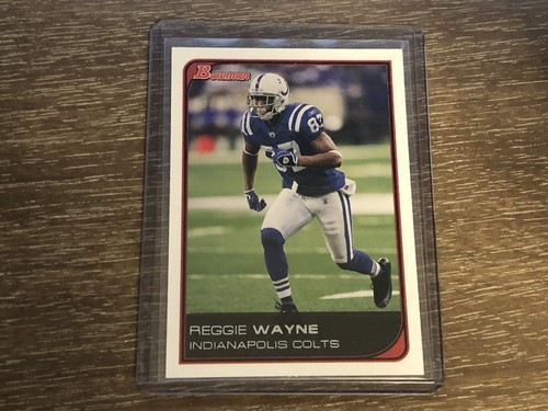 2006 Bowman Reggie Wayne White Parallel /125 Indianapolis Colts, Serial ...