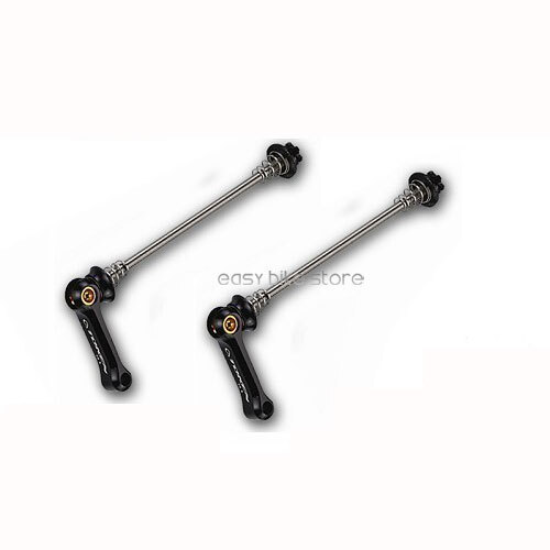 TOKEN HUB QR SKEWER TI AXLE ROAD BIKE cycling BLAC quick remove set ...