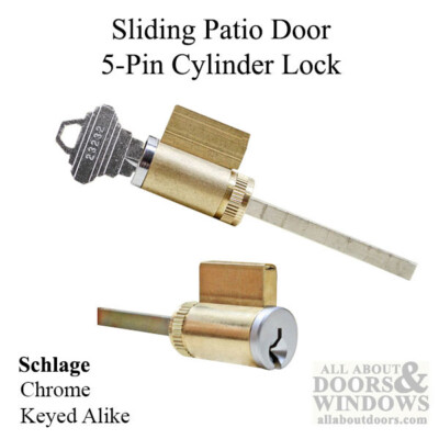 5 Pin Lock Cylinder Schlage American Lock Cylinder Fits Sliding Door ...
