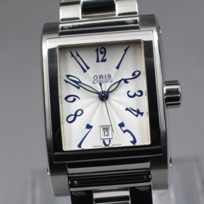[Near MINT] Vintage ORIS Rectangular Date 7526 24mm Automatic Women's Watch | eBay
