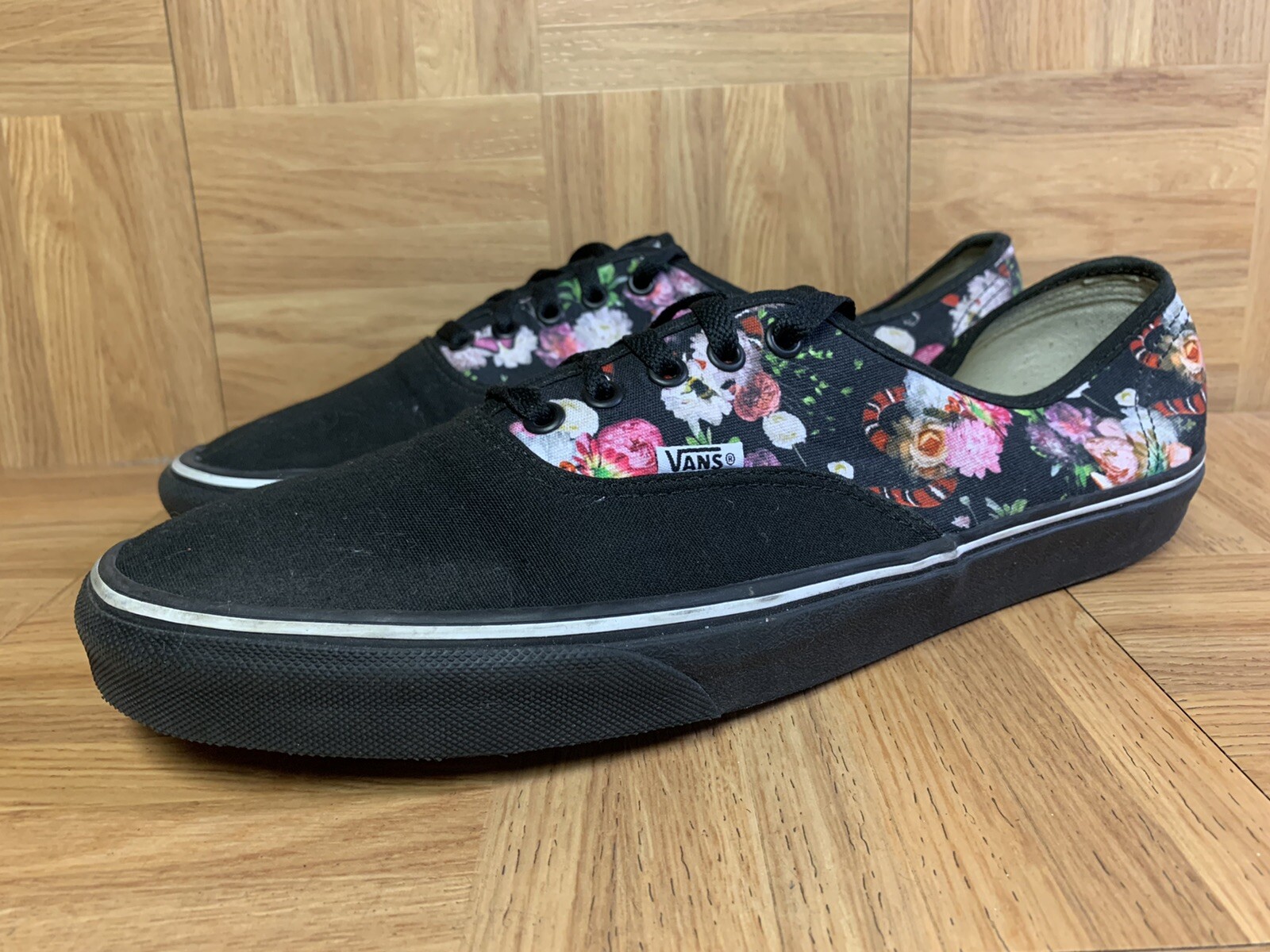 RARE🔥 VANS Authentic Custom Snake Bee Floral Sz 14 M… - Gem