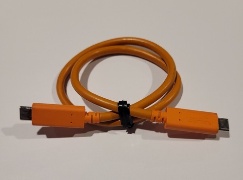 LaCie Genuine ORANGE Cable USB-C to USB-C appx. 20in/50cm long for ...
