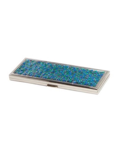 Judith Lieber Target Nieman Marcus Compact Mirror Green & Blue NEW IN ...
