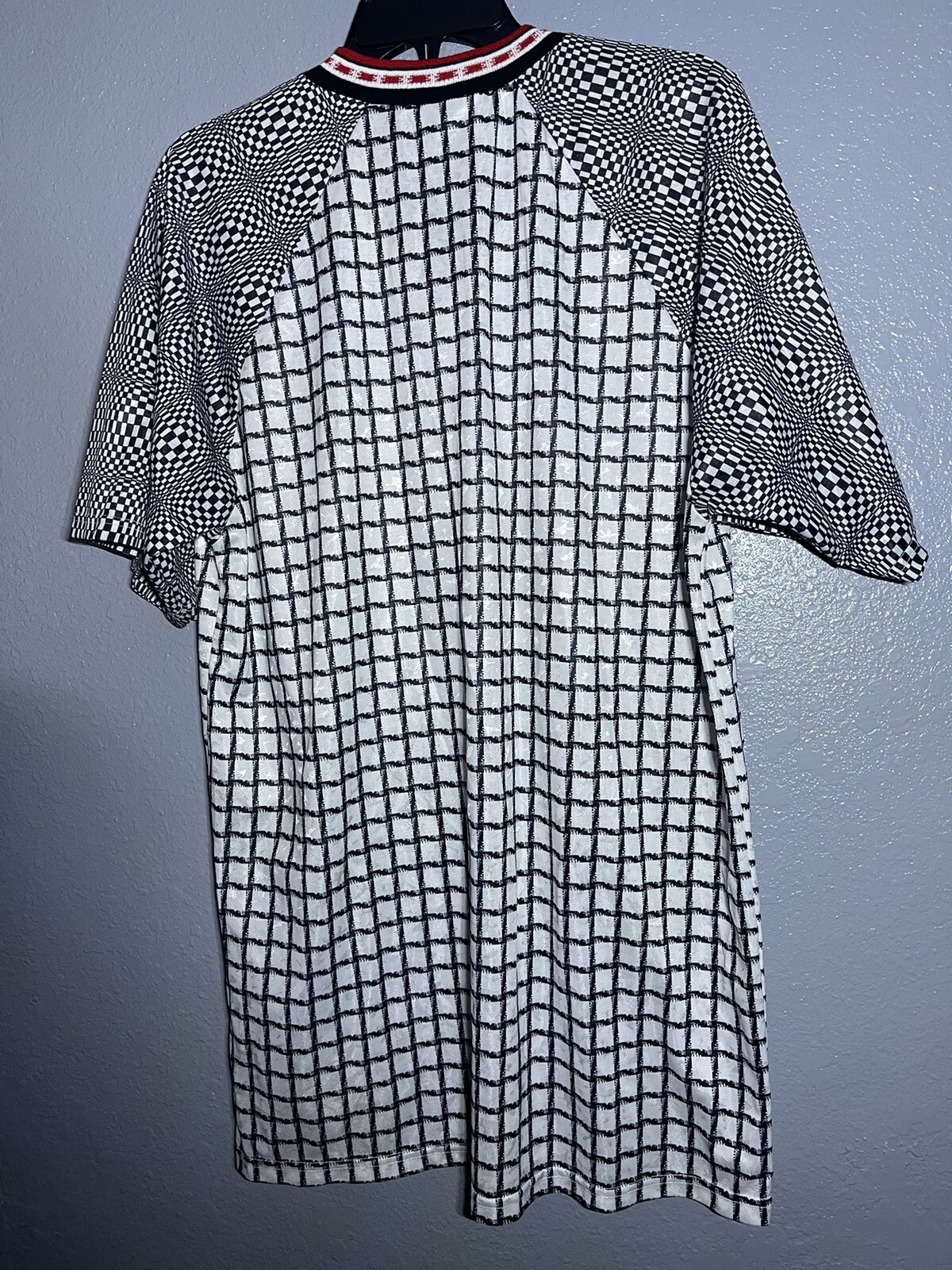 Score Checkered Soccer Jersey Vintage XL Geometric - Gem