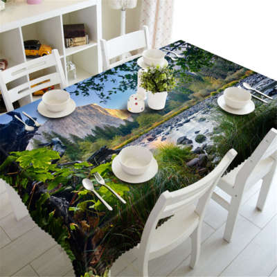 Manchurian Stone 3D Tablecloth Table cover Cloth Rectangle Wedding ...