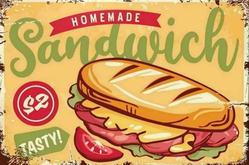 Vintage Food Metal Sign Wall Art Decor for Kitchen, Cafe, Restaurant ...