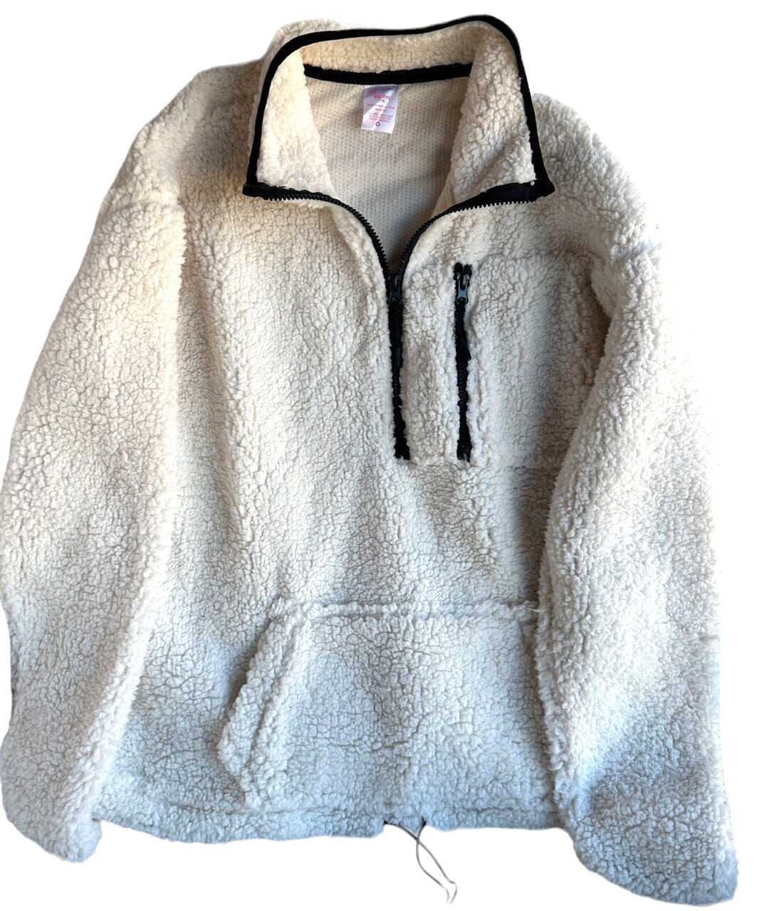 No Boundaries Womens White Sherpa Full Zipper Jacket … - Gem