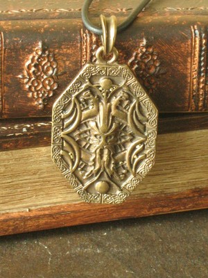 Amulets - Armored Leather Amulet Pendant