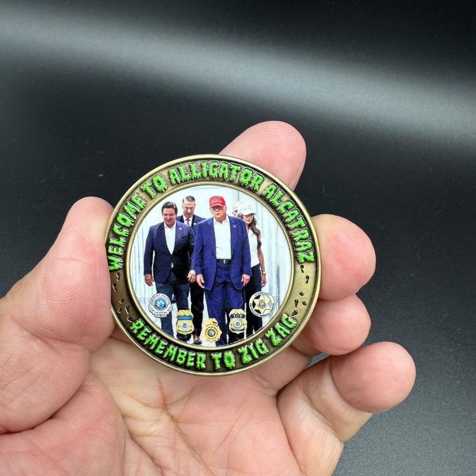 ALLIGATOR ALCATRAZ CHALLENGE COIN ICE CBP Border Patrol USMS FDC FDLE ...