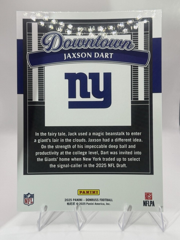 Jackson Dart Downtown 2025 Donruss Football No 14 Oversized Downtown | eBay