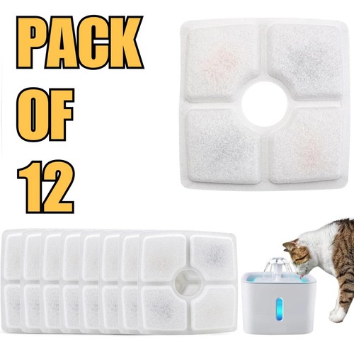 12x Filters for Catit Pixi Square Pet Cat Water Fountain Replacement ...