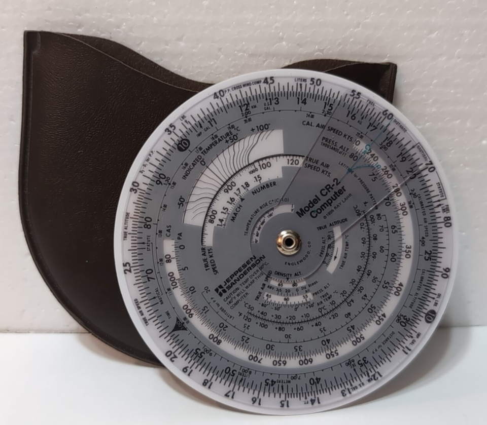 Vtg Jeppesen Sanderson Aviation Flight Circular Computer 1955 Model CR ...