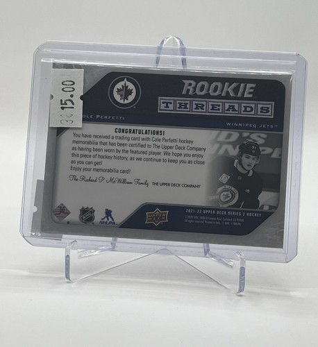 2021-22 Upper Deck Series 2 - Rookie Threads Retro Cole Perfetti #RT-CP ...
