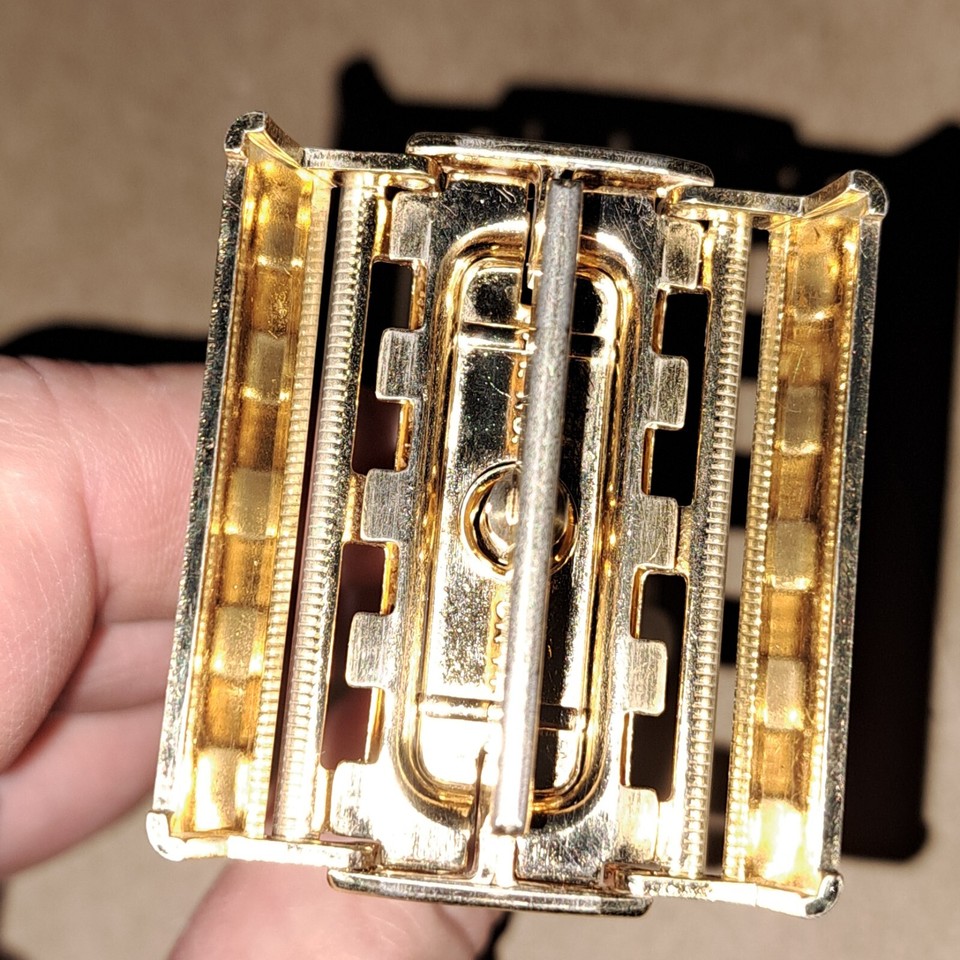 1958 Gillette D1 Toggle Razor w/ Red Dot Vintage D-1 Gillette Gold ...