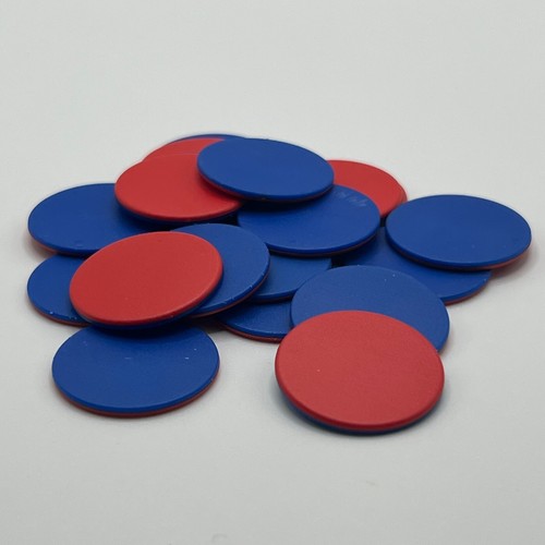25mm Counters - Two Colour - Double Sided - Round - Plastic Counters ...