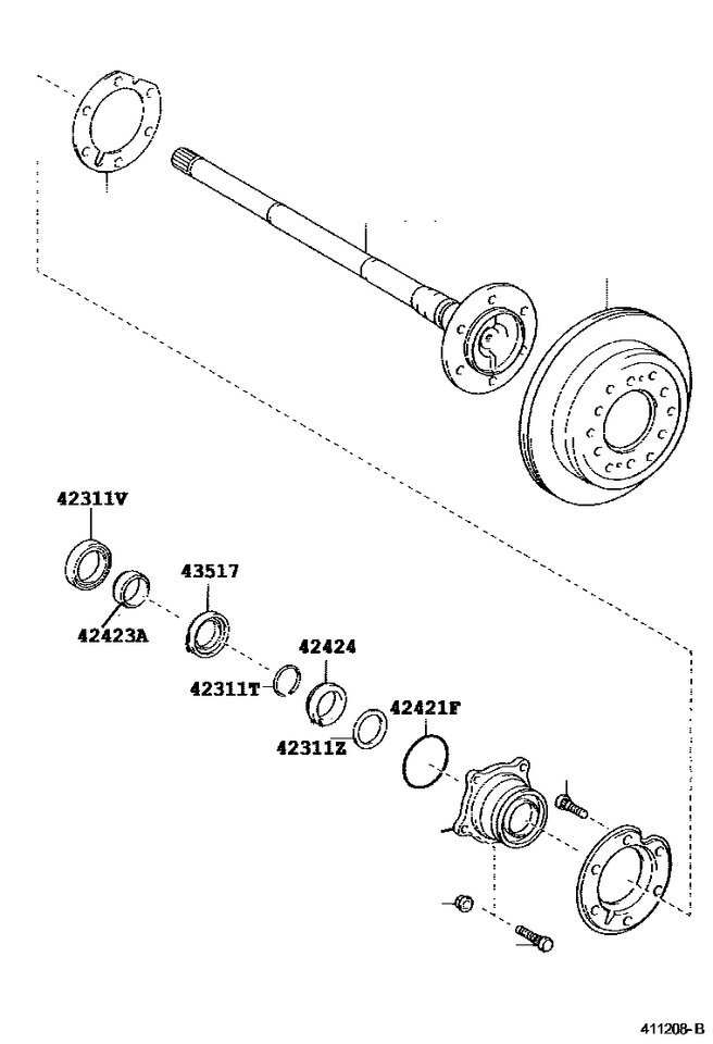 REAR AXLE SEAL O-RING SNAP RETAIN RING CONICAL WASHER KIT FOR SEQUOIA ...