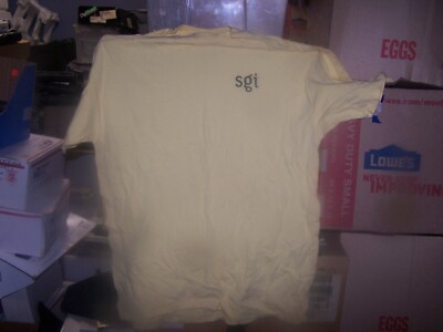SGI T-Shirt Yellow Size XLarge New old stock - Estate Sale | eBay