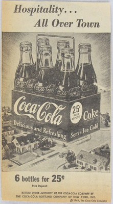 Vintage 1949 COCA COLA Coke Bottle Newspaper Print Ad | eBay