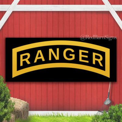 Ranger Army Ranger Yellow Letters Banner Sign with Grommets | eBay