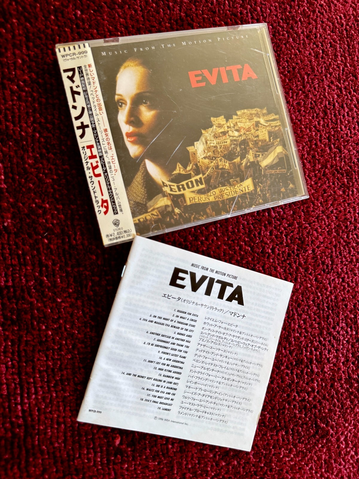 MADONNA EVITA PROMO SAMPLER HIGHLIGHTS EVITA CD WITH OBI EVA PERON ...