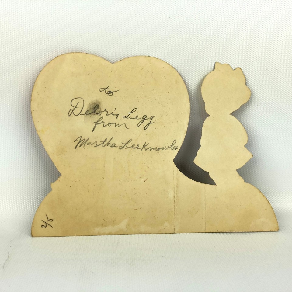 Vintage Valentine's Trade Card Boy and Girl Cherry -ish Ephemera Paper ...