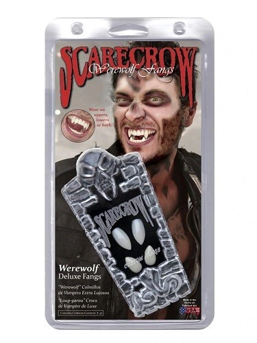 Werewolf Vampire Deluxe Fang Caps Halloween Wolf Custom Fit Fangs ...